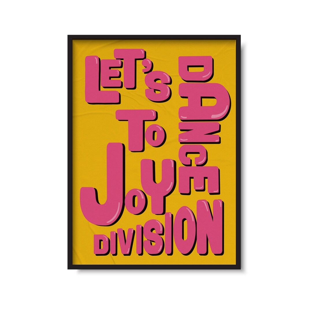 Impression de division Dance To Joy Typographie inspirée des paroles ...