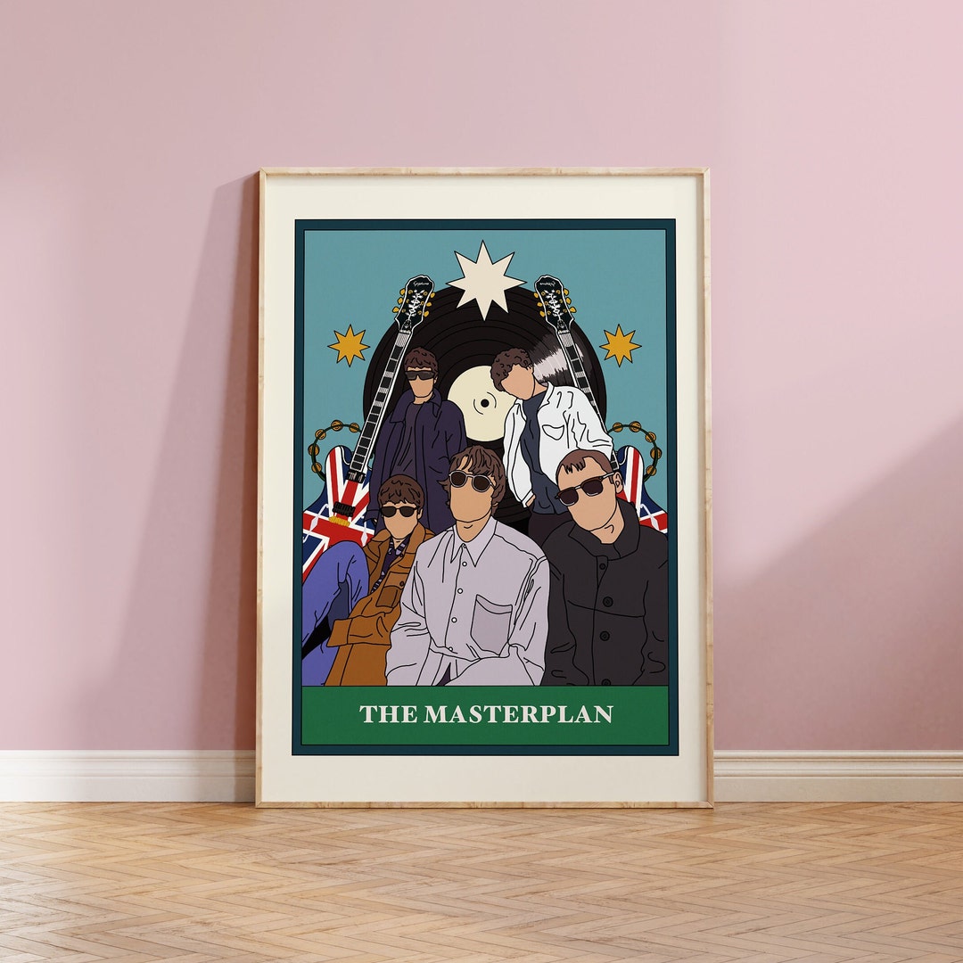 The Masterplan | Tarot Card Art Print | Music Prints | Tarot Prints | Retro Wall Art | Oasis ...