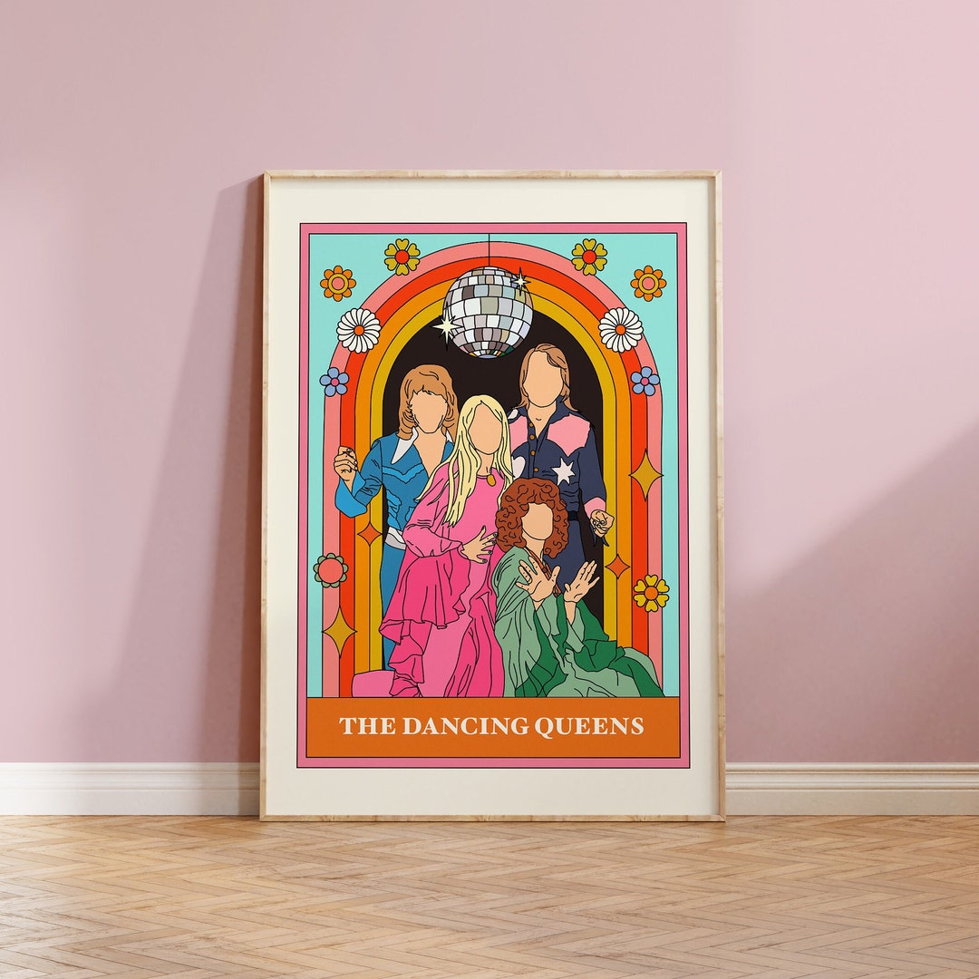 The Dancing Queens Tarot Card Art Print Music Prints Tarot Prints Mamma ...