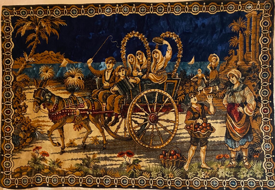 Large Antique Vintage Roma Gypsy Bohemian Tapestry - Etsy