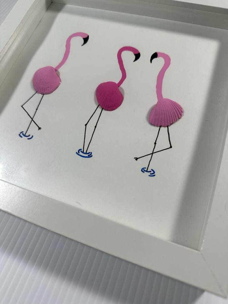 Flamingo Seashell Wall Decor - Etsy