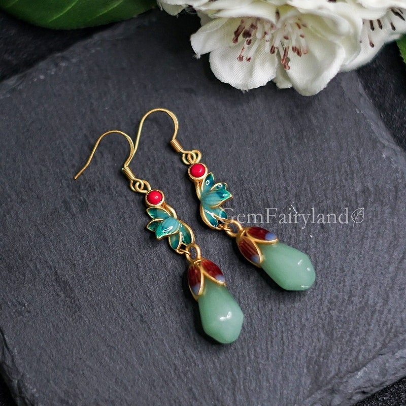 Jade Earrings - Etsy