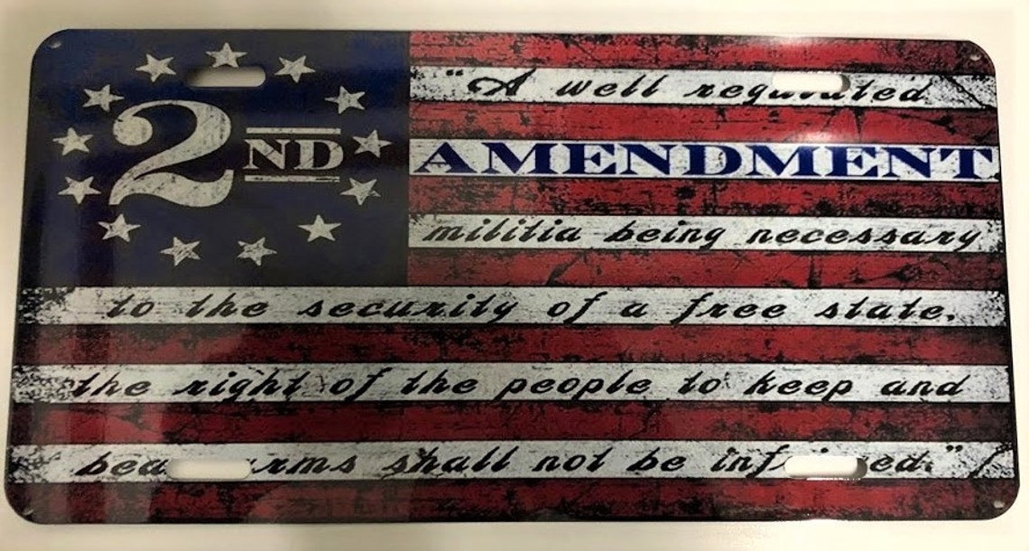 2nd Amendment Front License Plate - Etsy