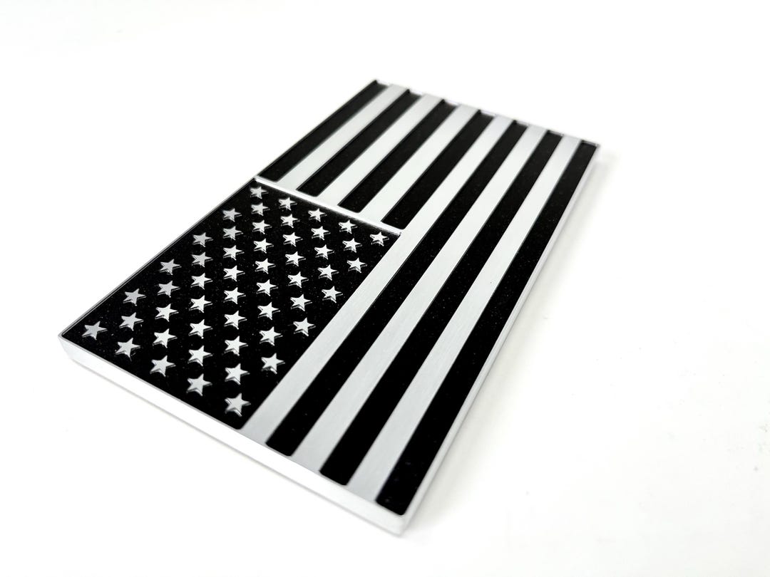 Billet Aluminum Black American Flag Emblem - Etsy