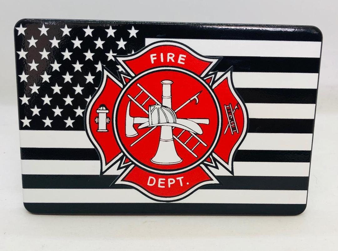 Fire Department American Flag Aluminum Trailer Hitch Cover. UV 4x6 - Etsy