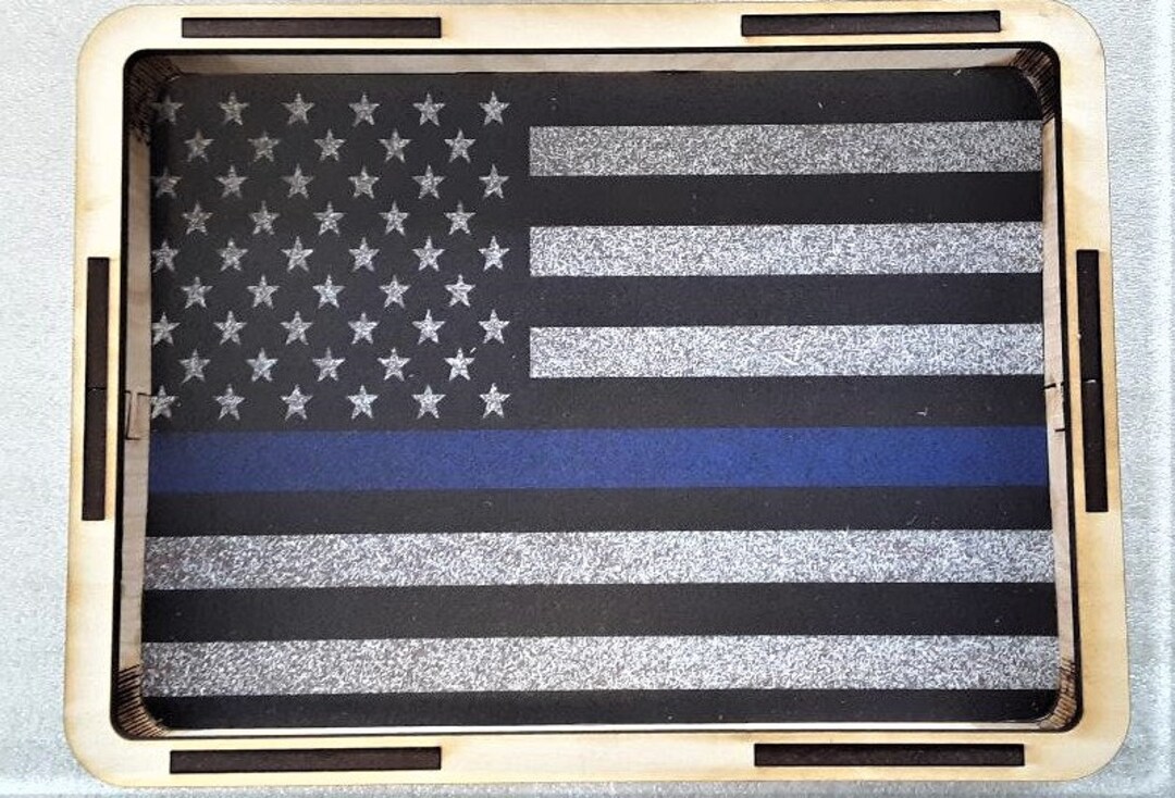 American Flag, Blue Line EDC, Desk Tray, FREE SHIPPING - Etsy
