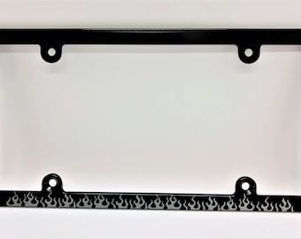 Flame License Plate - Etsy