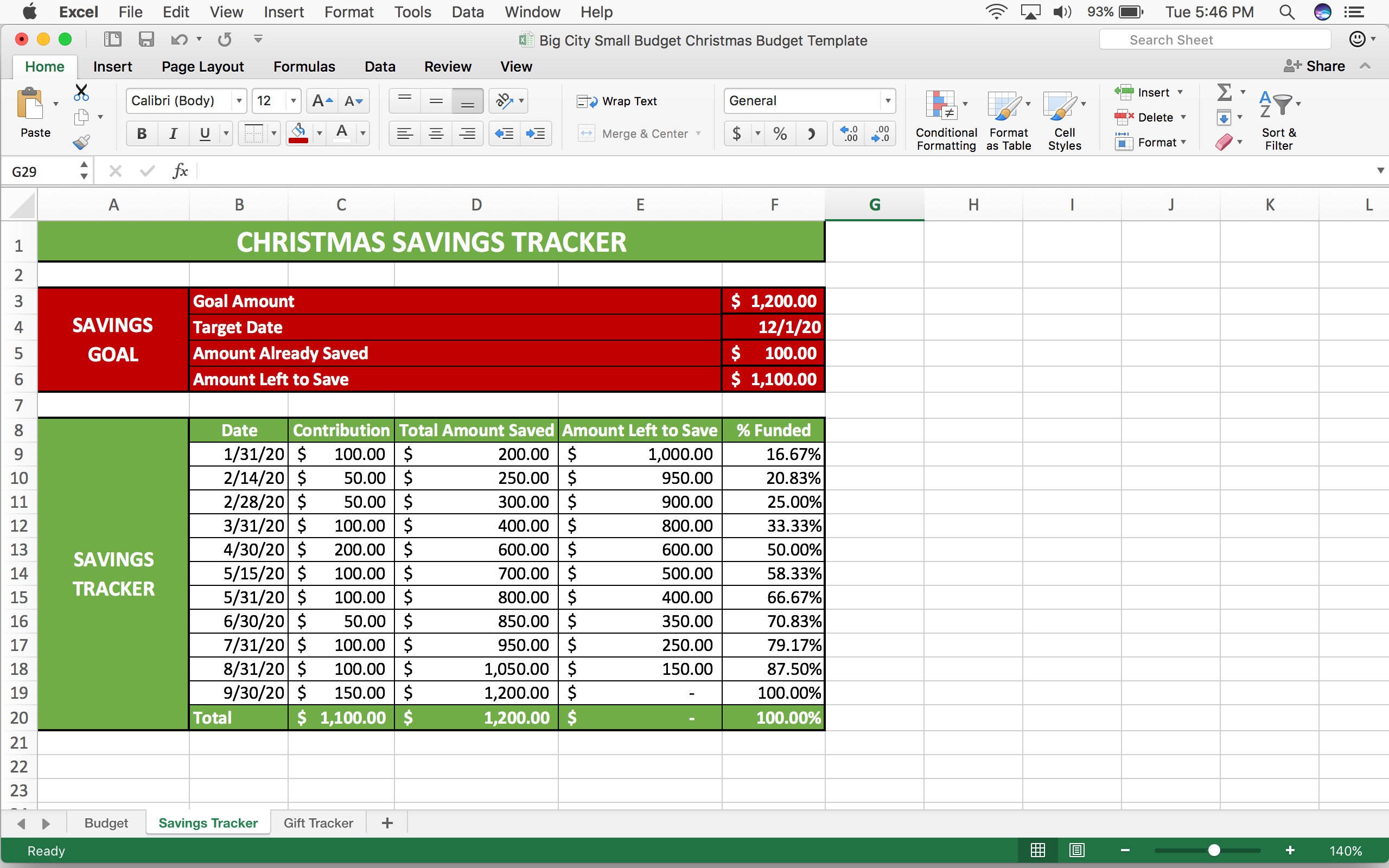 Christmas Budget Template | Spending Tracker | Gift Tracker | Microsoft ...