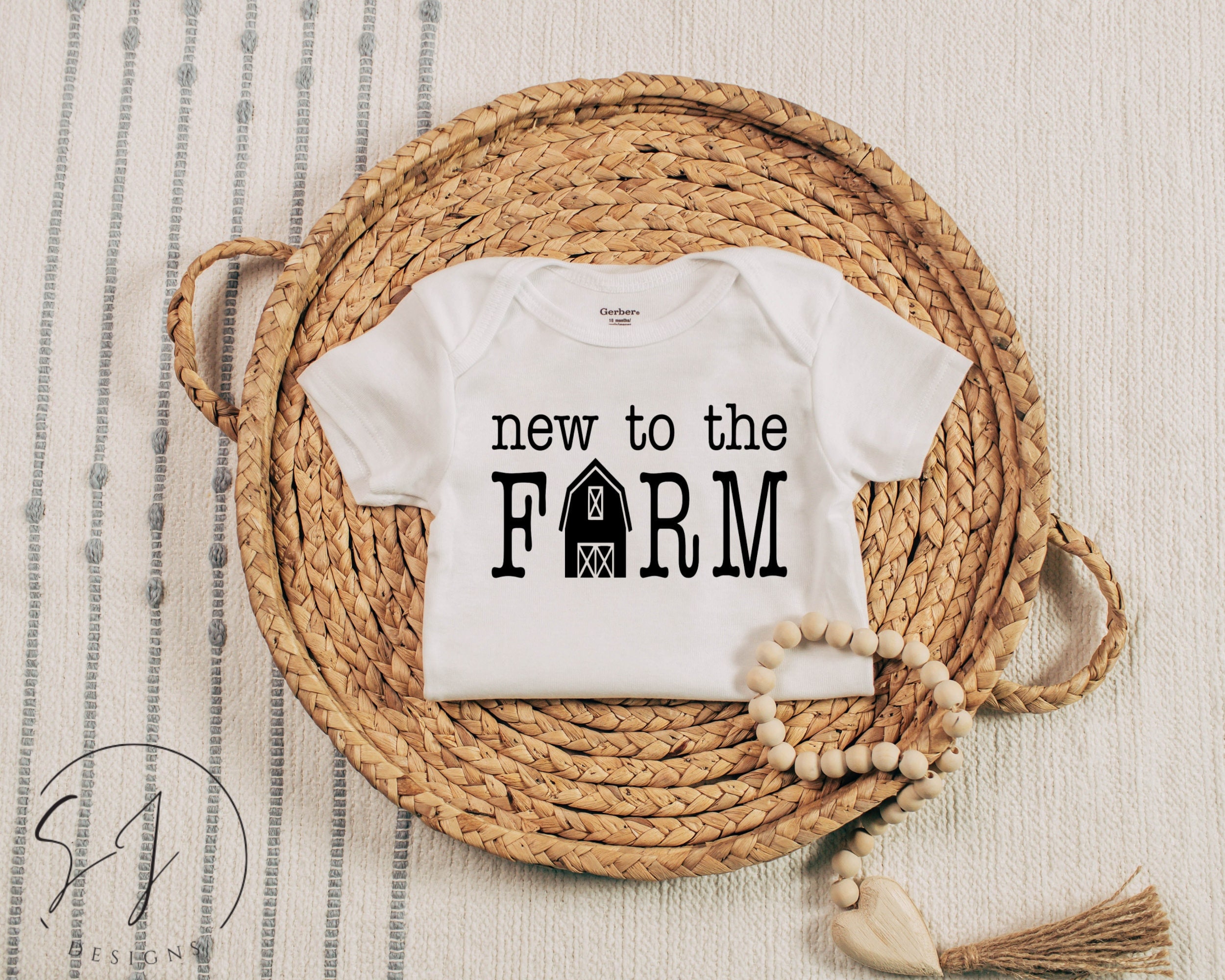Farm Svg, New to the Farm SVG, Baby Svg, Baby Svg Onsie, Farm Baby ...