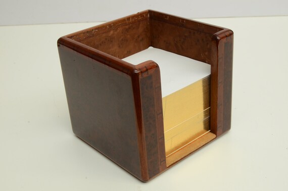 Authentic Hermes Wooden Post It Note Holder Vintage Office - Etsy