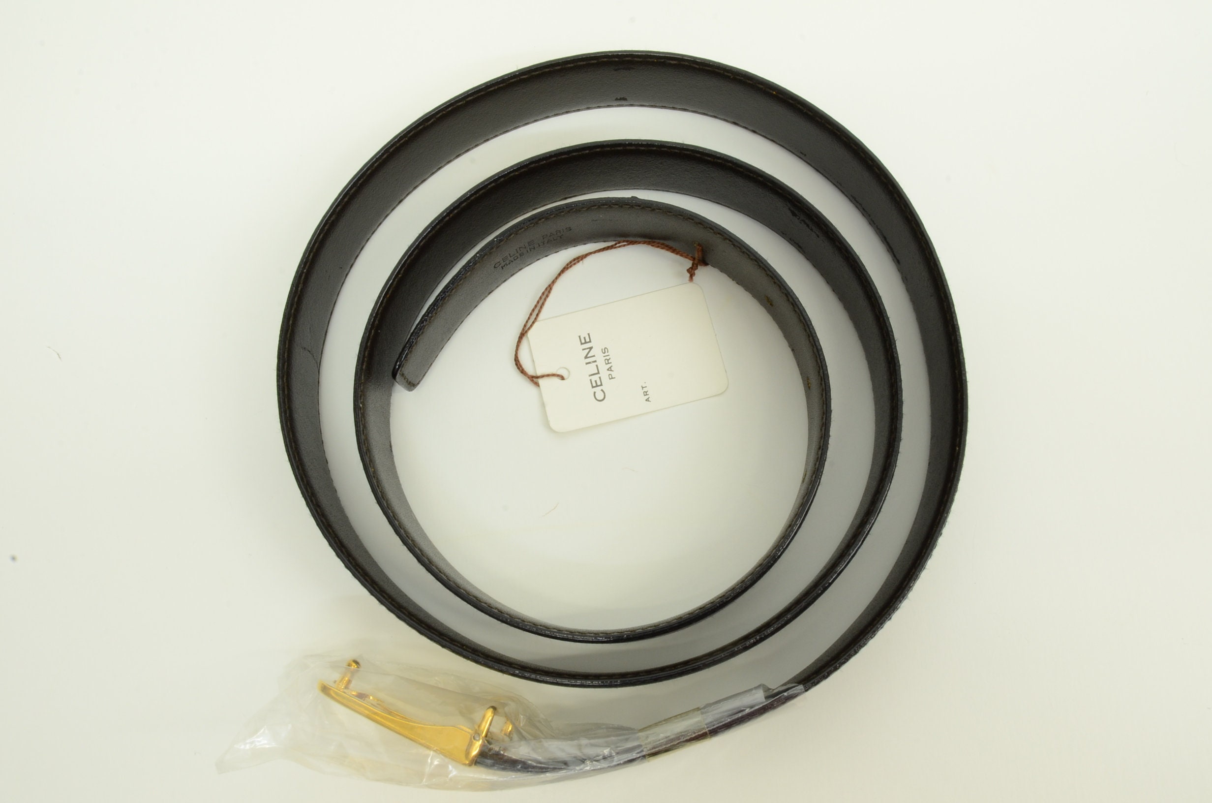 Authentic Celine Belt GP Logo Vintage Black Leather Gold | Etsy