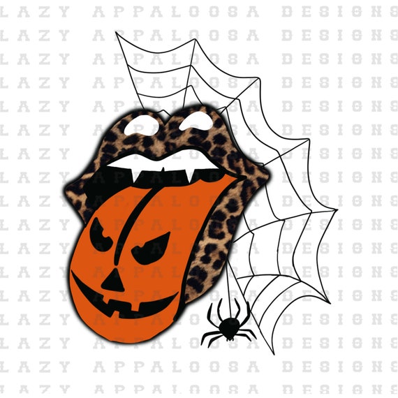 Leopard Print Vampire Pumpkin Lips | Etsy