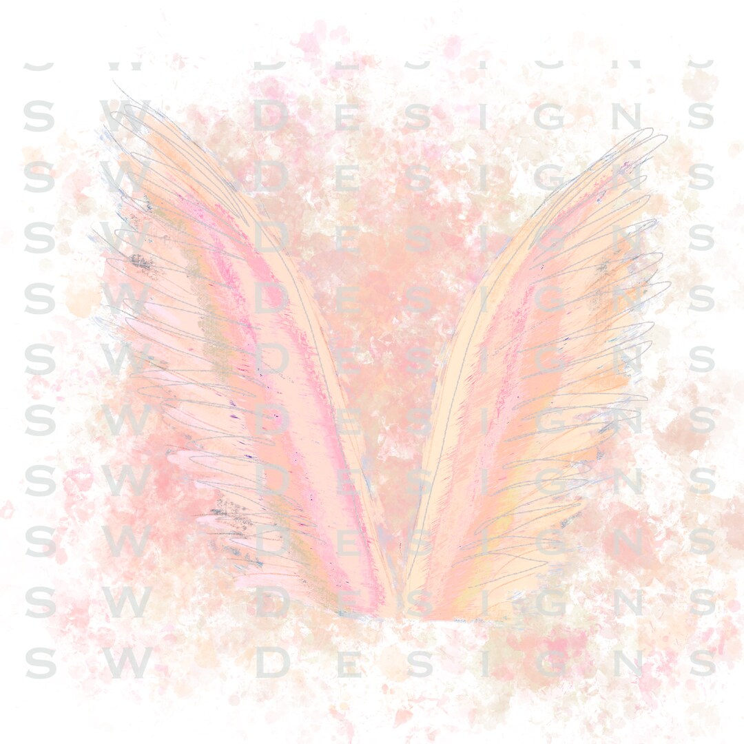 Angel Wings PINK PNG - Etsy