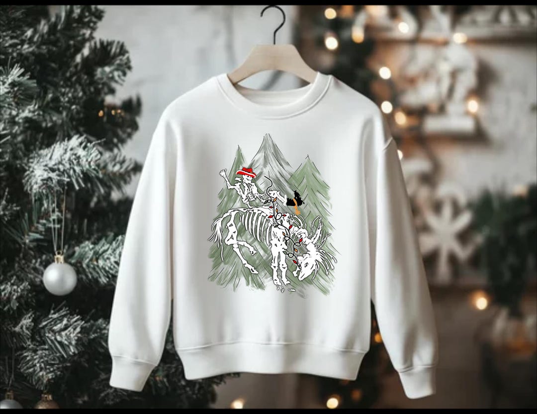 Christmas Cowboy Santa Bronc PNG - Etsy