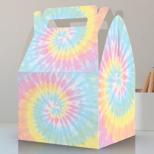 Editable Pastel Tie Dye Favor Tag Tie Dye for Gift Tag Hippie - Etsy