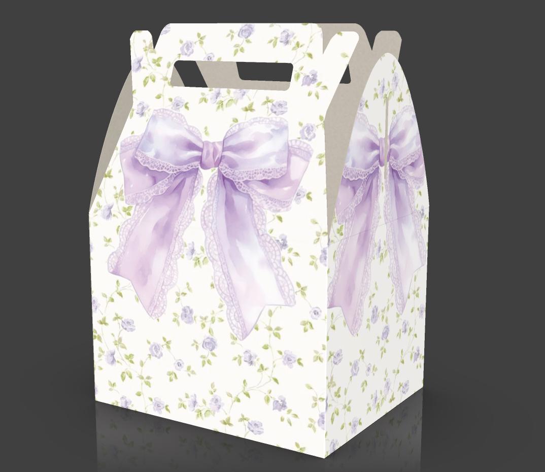 Purple Bow Coquette Gift Box | Yellow & Pink Options - Etsy