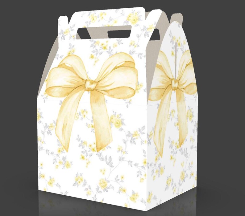 Purple Bow Coquette Gift Box | Yellow & Pink Options - Etsy