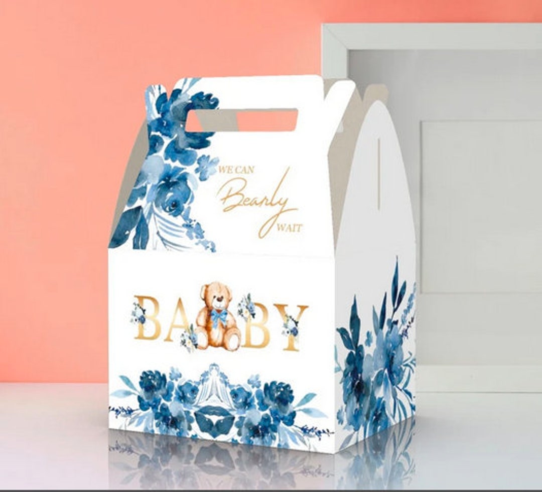 Floral Baby Bear | Baby Shower Thank Gift Favor | Color Options ...