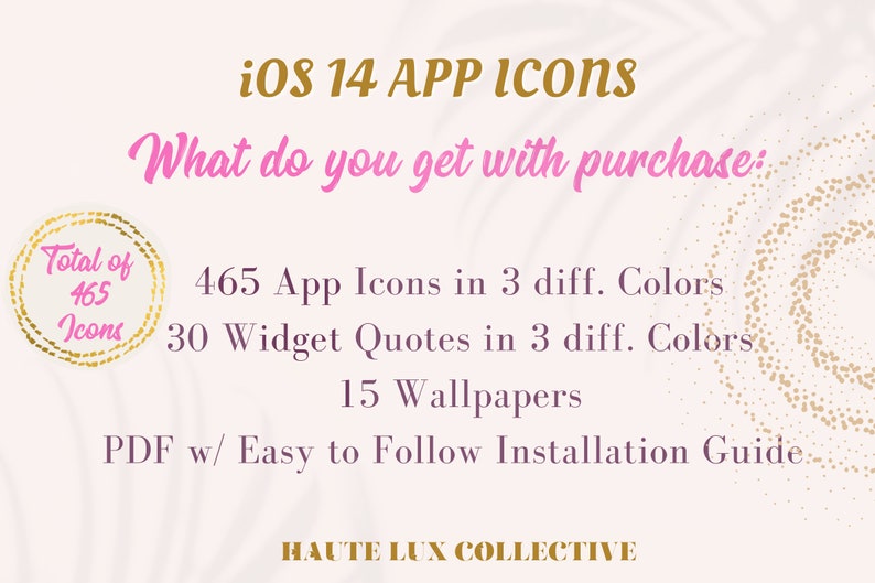 465 IOS14 App Icons IOS14 Aesthetic, IOS Icons Bundle, Pink Icon Theme ...