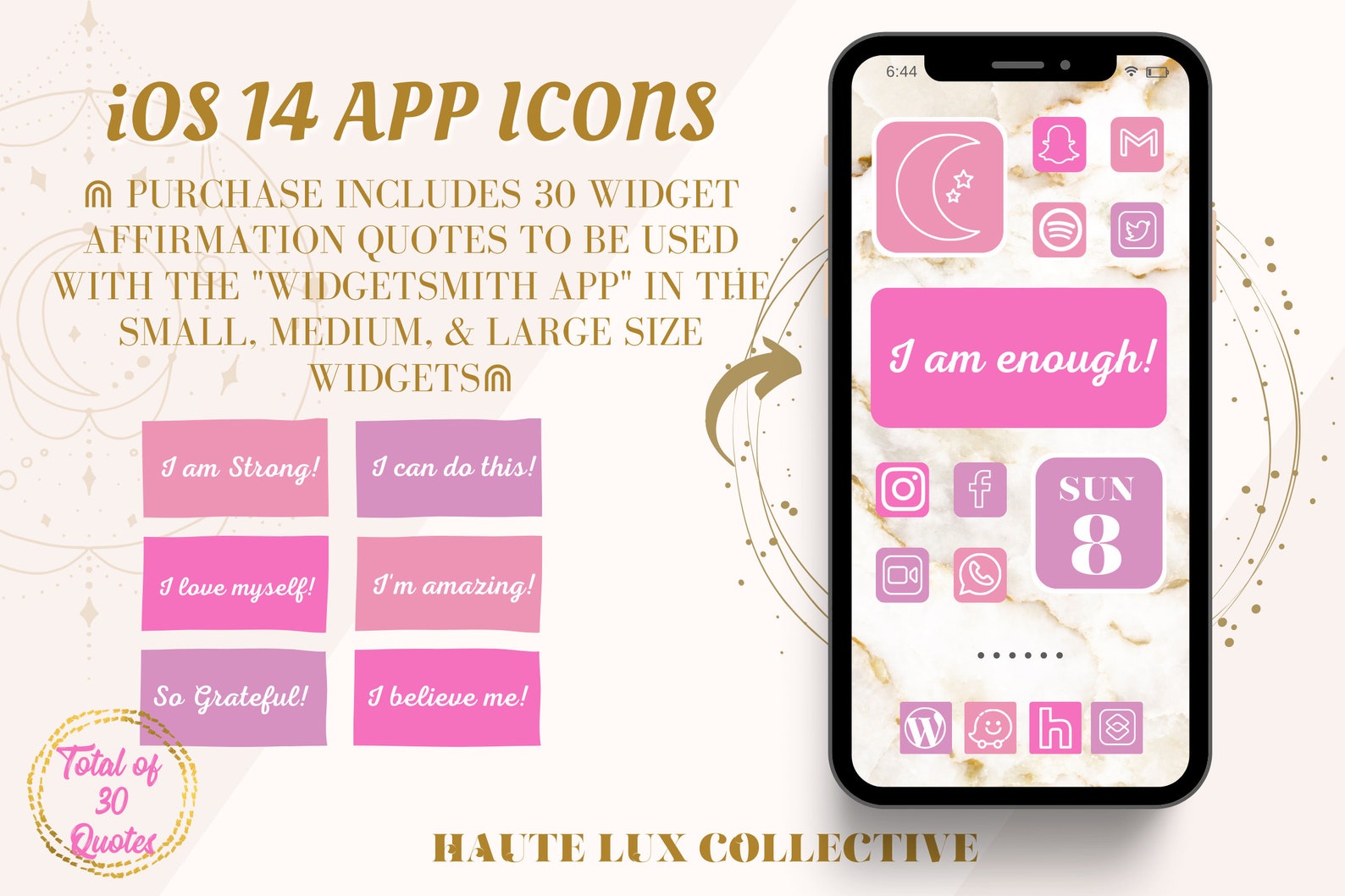 465 IOS14 App Icons IOS14 Aesthetic, IOS Icons Bundle, Pink Icon Theme ...