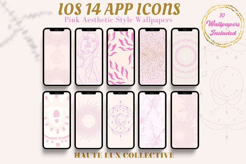 465 IOS14 App Icons IOS14 Aesthetic, IOS Icons Bundle, Pink Icon Theme ...