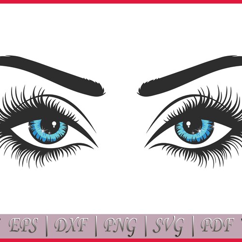 Woman Face Svg Eyelashes Svg File Eyebrows SVG Instant - Etsy