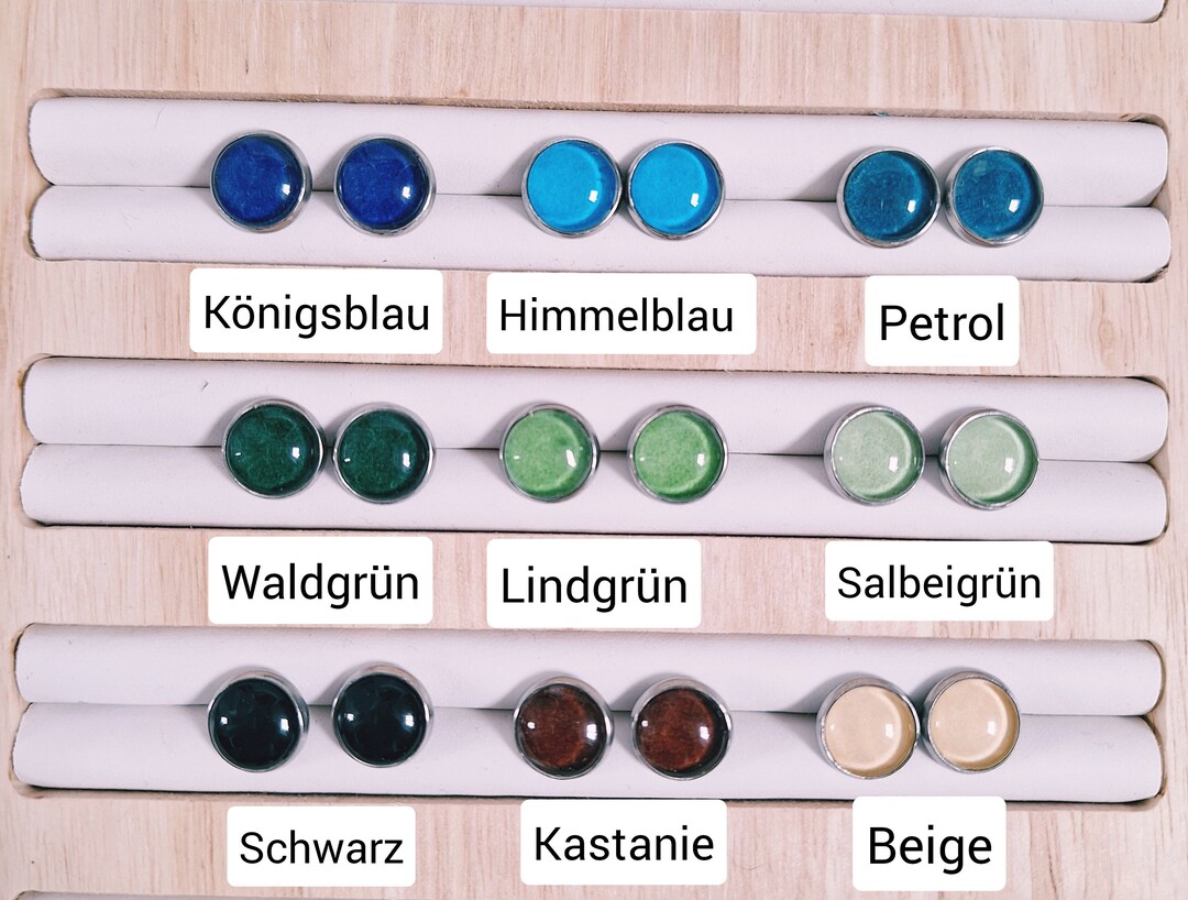 Ohrringe bunt, Ohrstecker Farben, Edelstahl Ohrringe bunt, bunte ...