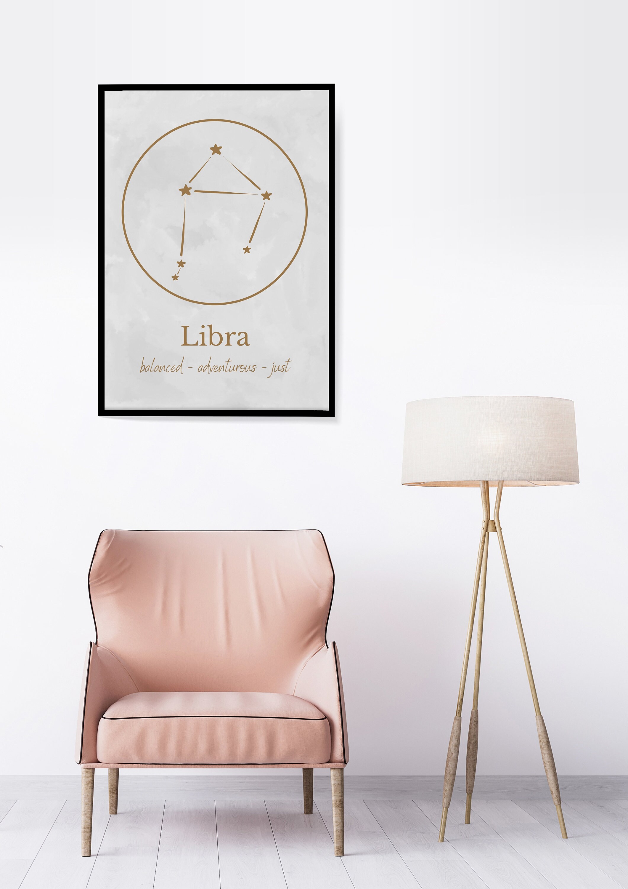 Libra Star Sign Printable Wall Art Digital Download Zodiac - Etsy