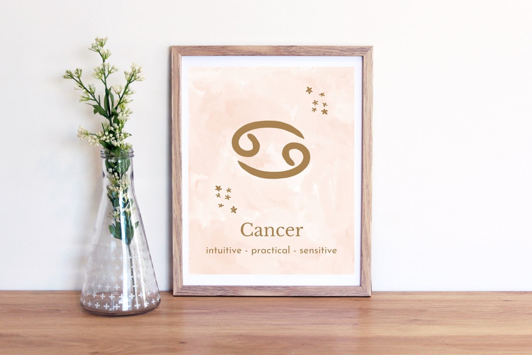 Cancer Star Sign Printable Wall Art Digital Download Zodiac - Etsy