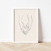 Heart Hands Line Art Print, Printable Wall Art, Digital Download ...