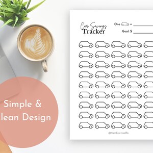Printable Car Savings Tracker, Vehicle Finance Planner, Instant ...
