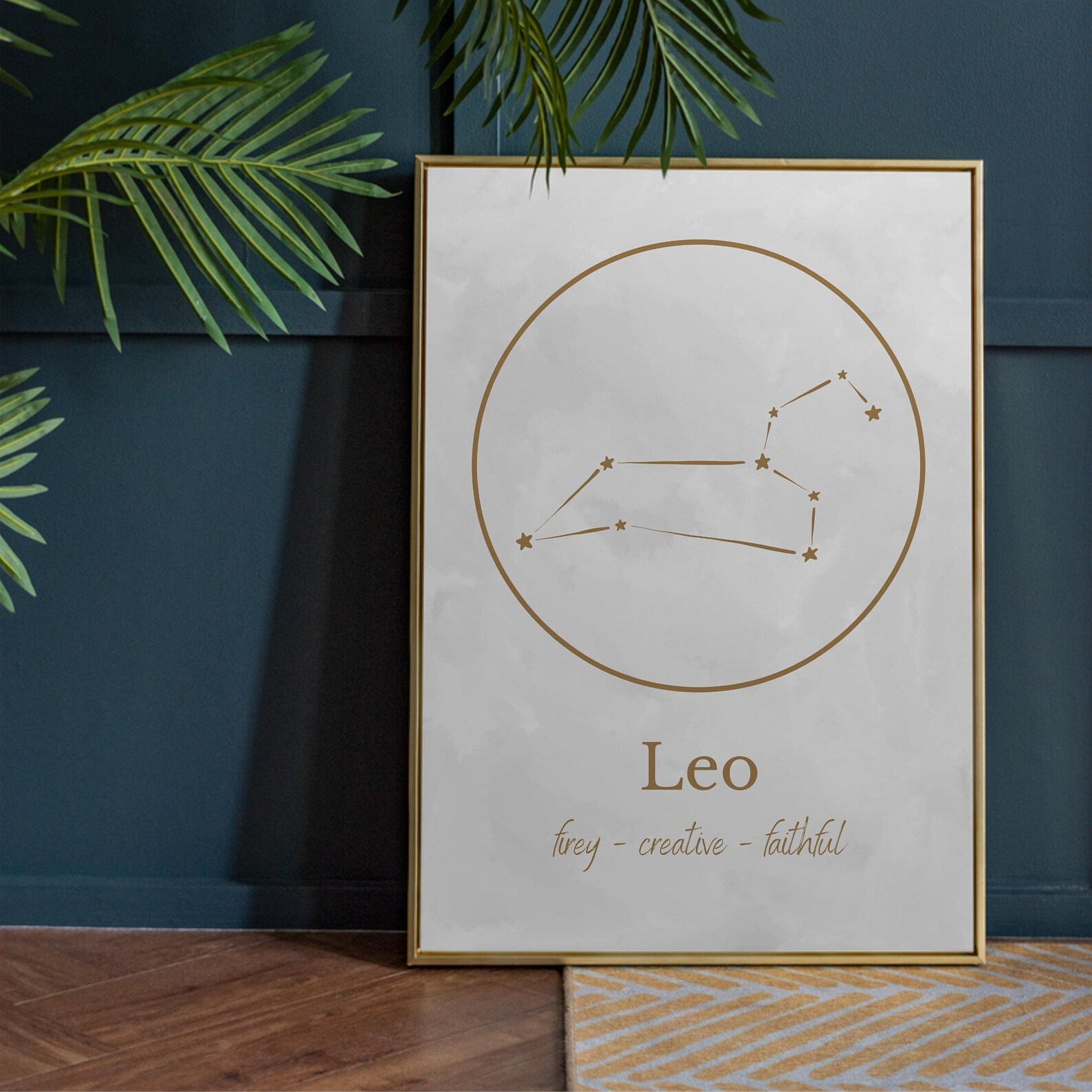 Leo Star Sign Printable Wall Art Digital Download Zodiac - Etsy