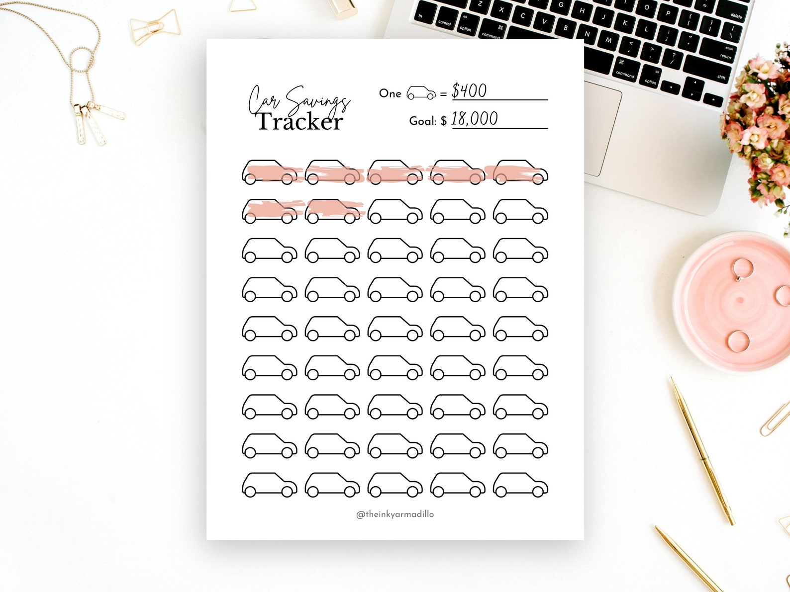 Printable Car Savings Tracker, Vehicle Finance Planner, Instant ...