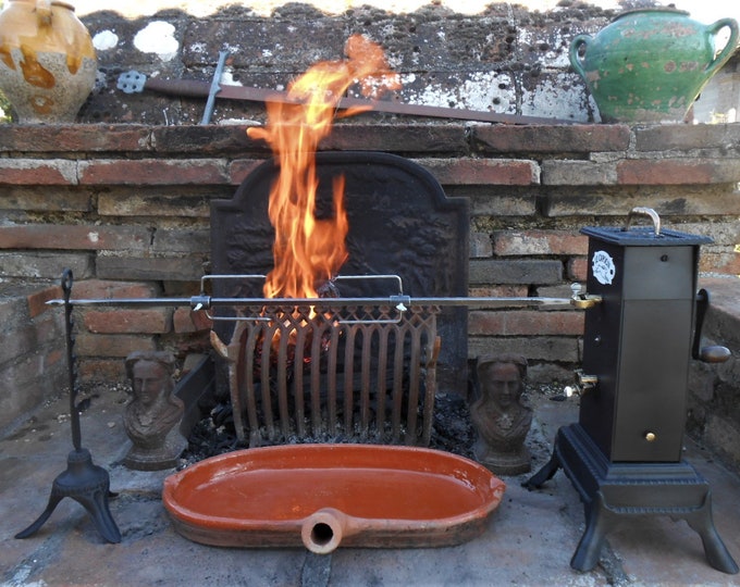 Old Chimney Rotisserie "le Capucin" / Drip Pan / Rotisserie Spit Jack ...