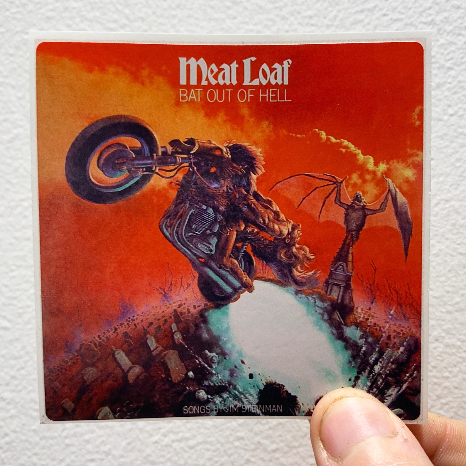 Meat Loaf Bat Out of Hell 3 x 3 Album Cover | Etsy