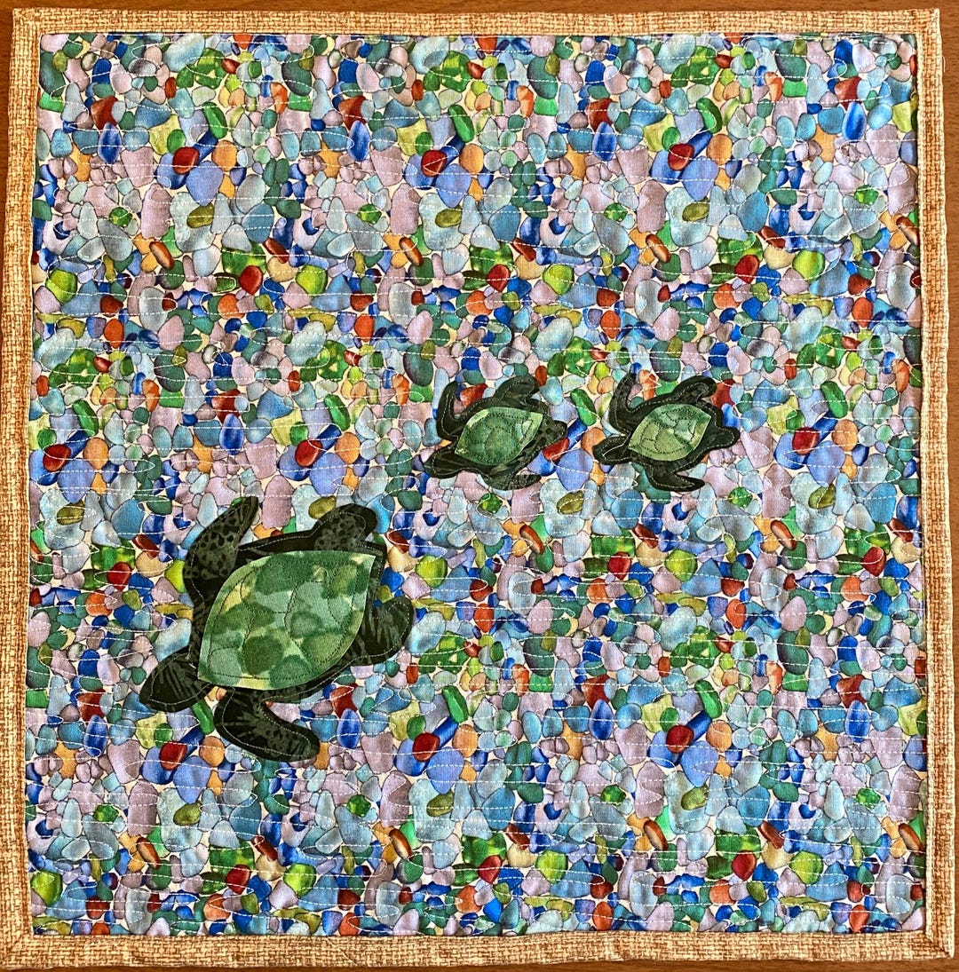 Quilted Sea Turtles Wall Hanging - Etsy