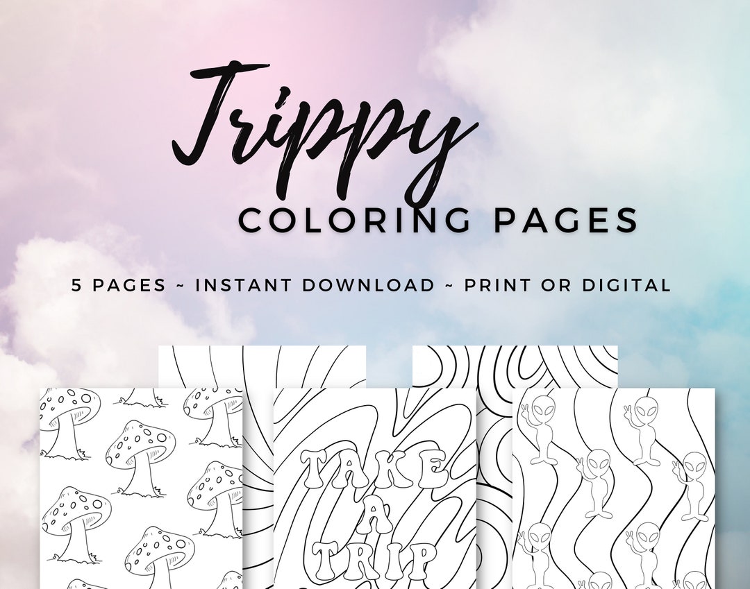 Trippy Coloring Pages - Spiritual Printable -adult Coloring Pages ...