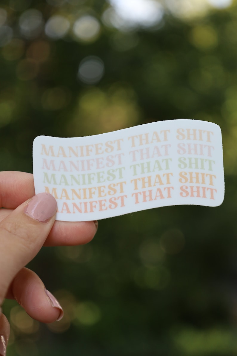 Manifest Sticker - Spiritual Sticker - Laptop Sticker - Phone Sticker ...