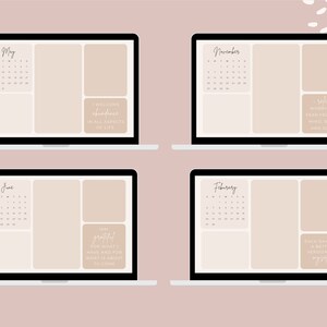 2022 Calendar Desktop Organizer Wallpaper | Monthly Affirmations ...