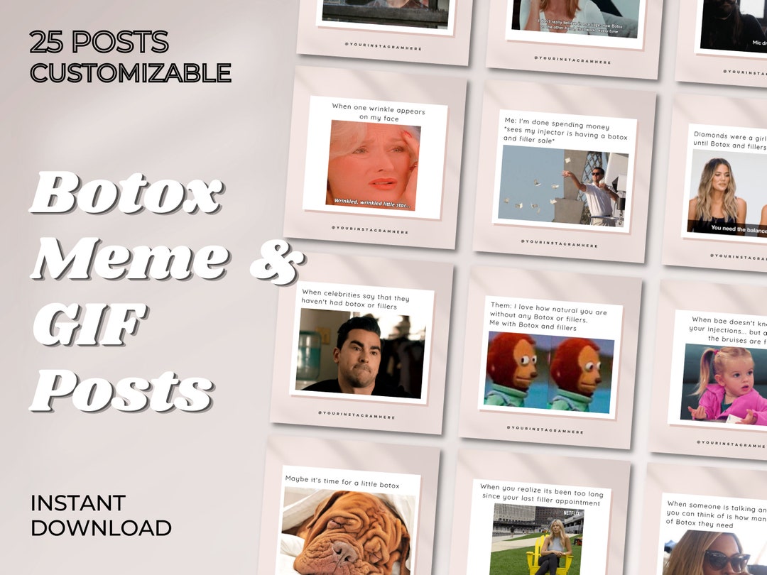 Botox Fillers Meme GIF Instagram Template | Canva Editable Template ...
