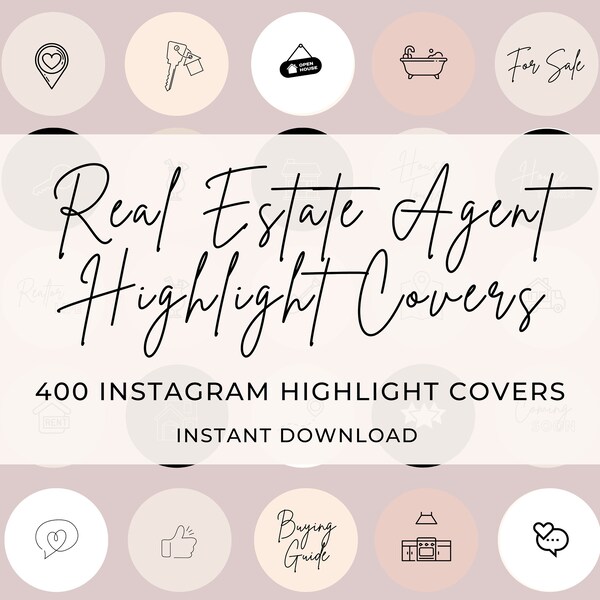 Real Estate Highlight Covers - Etsy