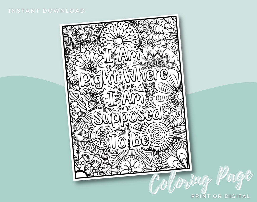 Mantra Spiritual Coloring Pages - Witchy Printable -adult Coloring ...