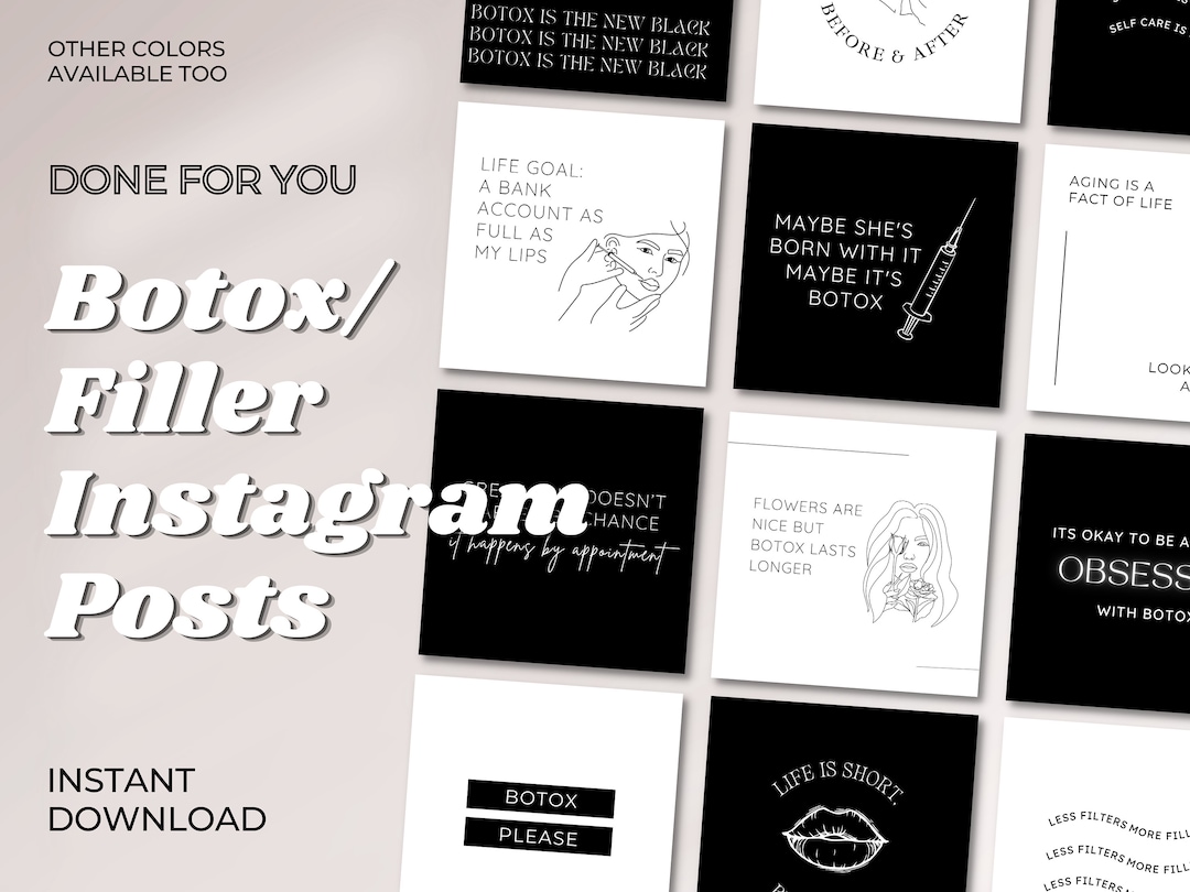 Botox Filler Quotes Instagram Botox Business Done for You Posts Ready ...