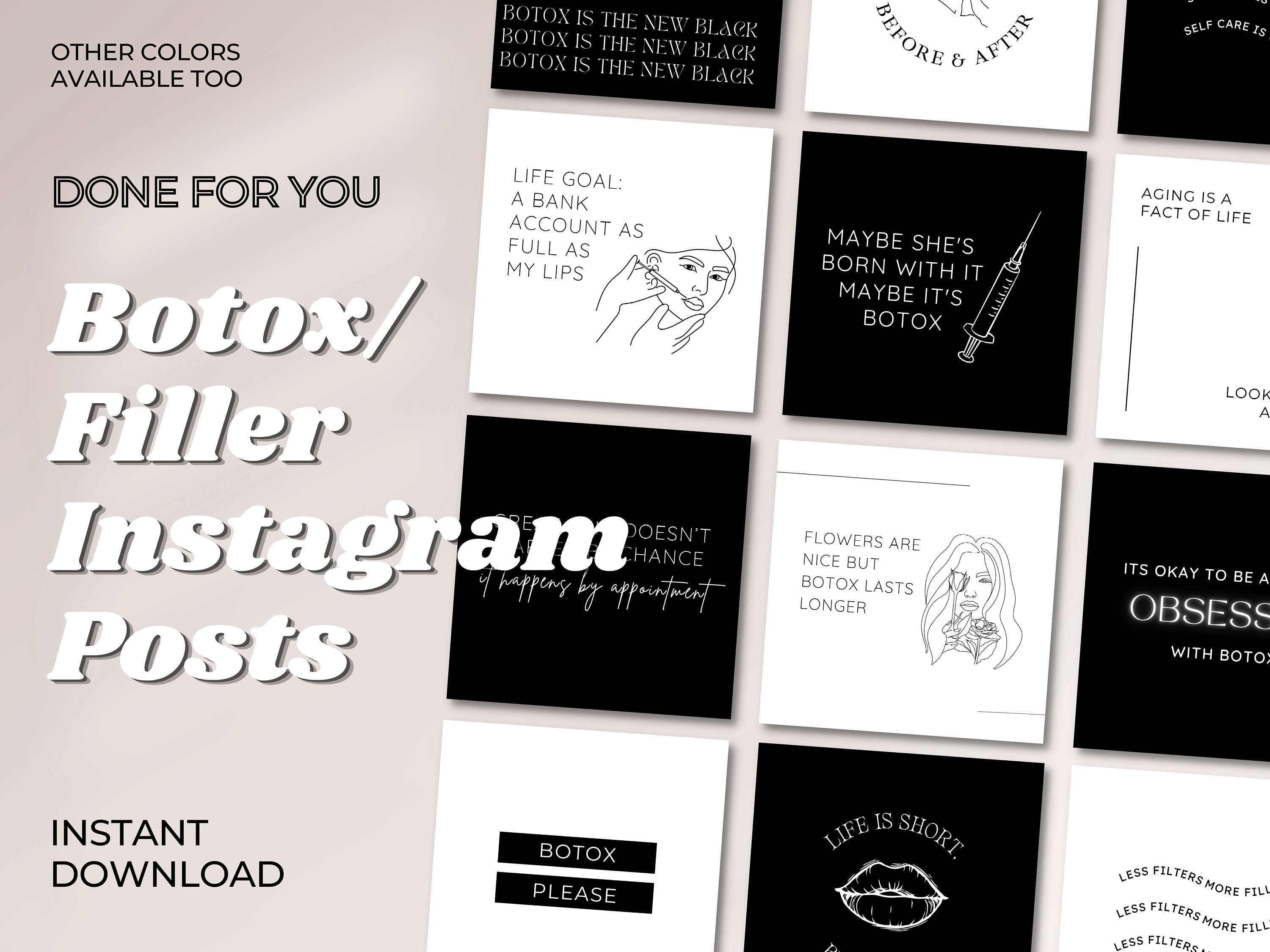 Botox Filler Quotes Instagram Botox Business Done for You Posts Ready ...