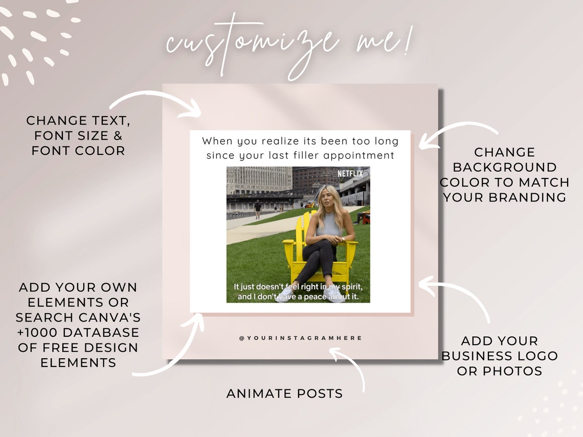 Botox Fillers Meme GIF Instagram Template | Canva Editable Template ...