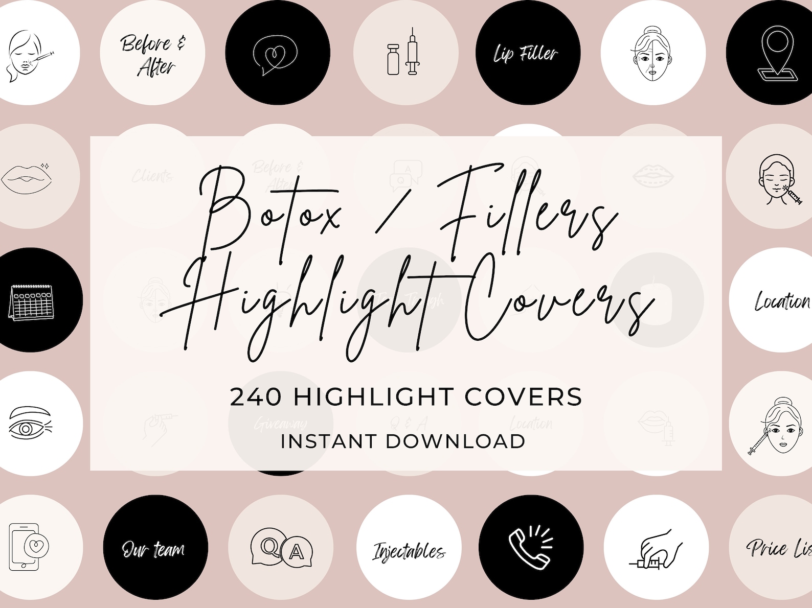 Instagram Highlight Covers for Botox Fillers | Highlight Cover ...