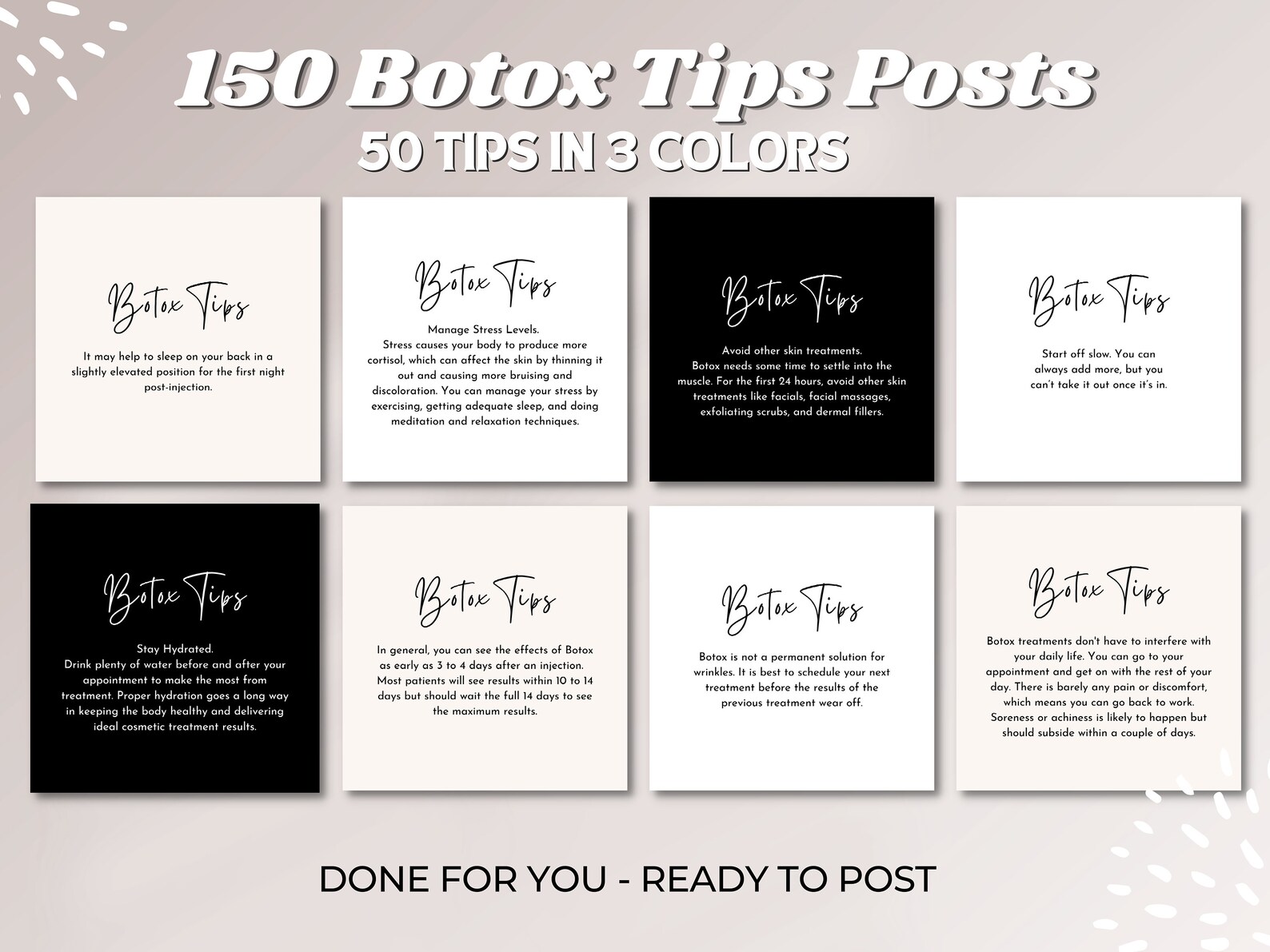 Botox Filler Tips Instagram | Botox Business Done for You Posts | Ready ...