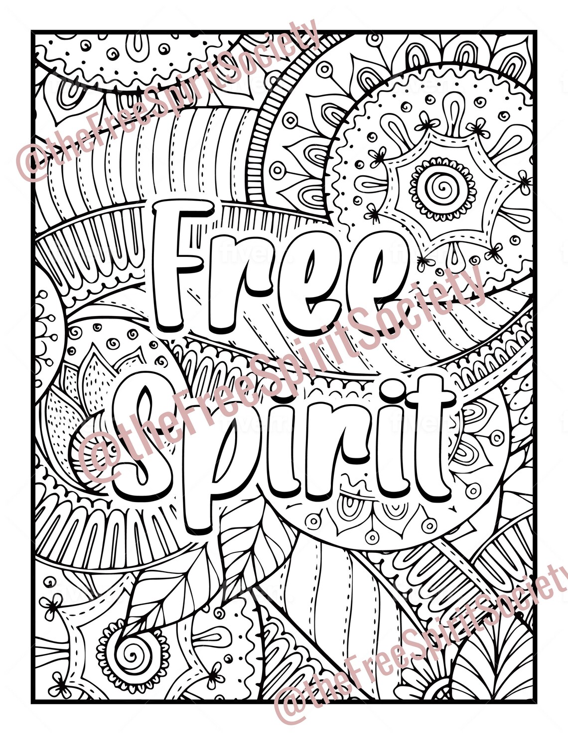 Free Spirit Spiritual Coloring Pages - Witchy Printable -adult Coloring ...