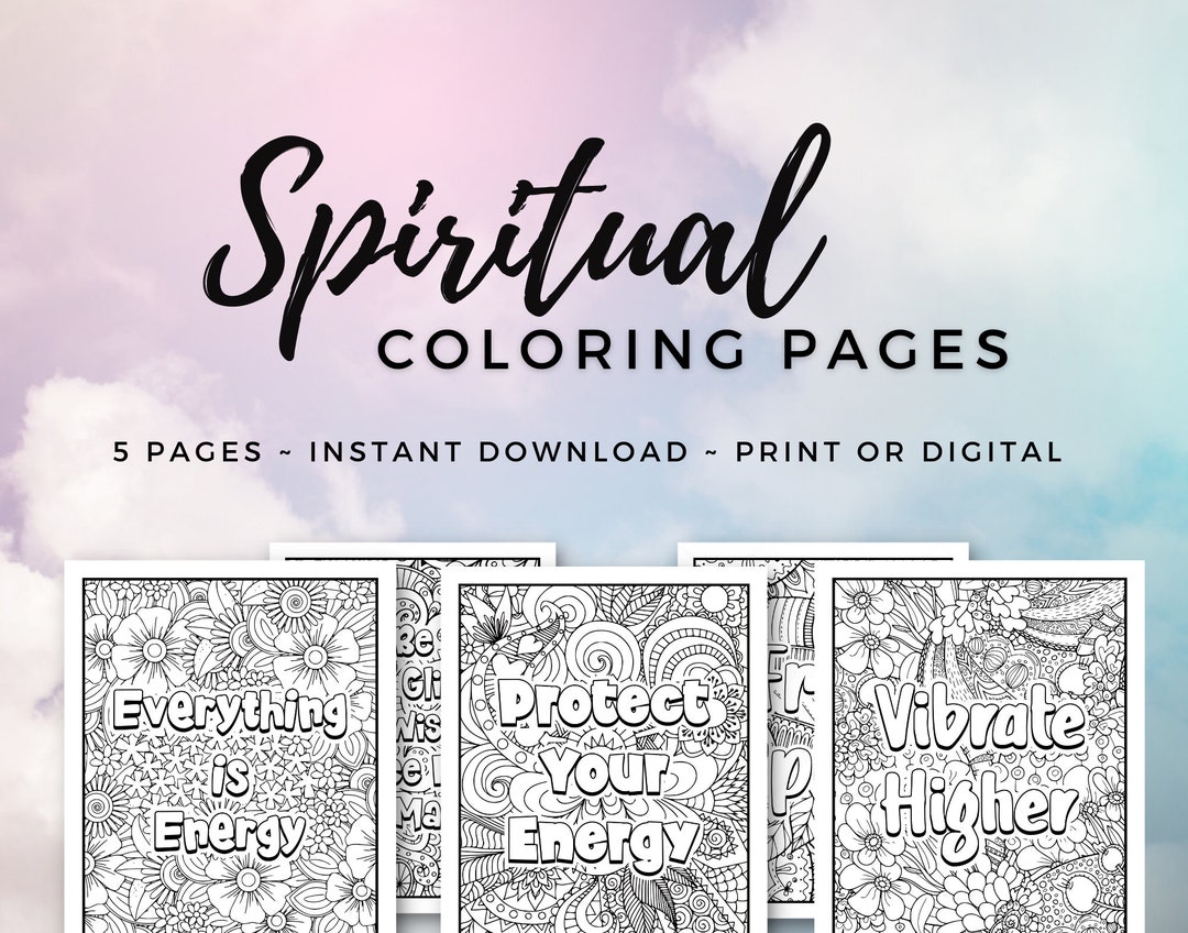 Spiritual Coloring Pages - Witchy Printable -adult Coloring Pages- All ...