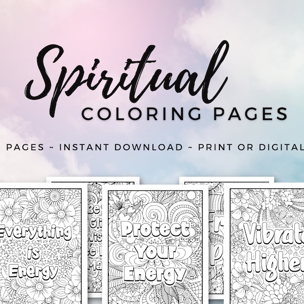 Adult Witchy Coloring Pages - Etsy